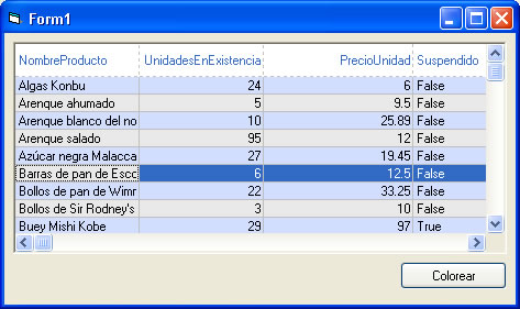 Color de celdas en un MsFlexGrid