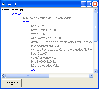 Cargar un archivo xml en un control Treeview